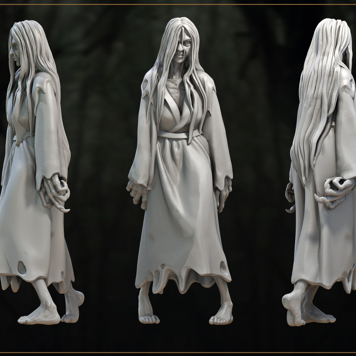 3D Printable Sadako, Reflection of the Curse by Great Grimoire