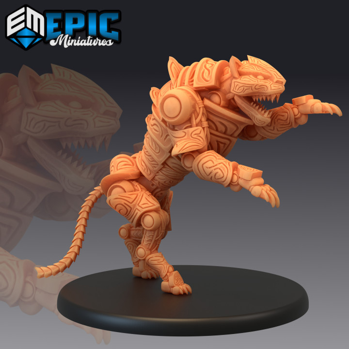3D Printable Construct Tiger Attacking / War Construct Animal ...
