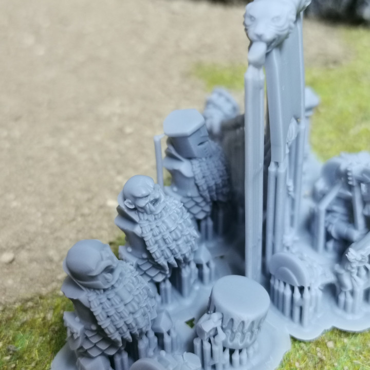 3D Printable CHAOS DWARF COMMAND GROUP 2 by Empire Miniatures