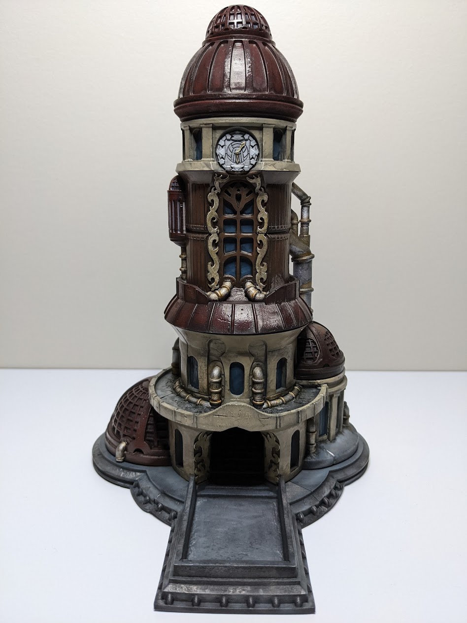 3D Printable Dice Tower - The Steam Tower | Mythic Roll by Unchained Games