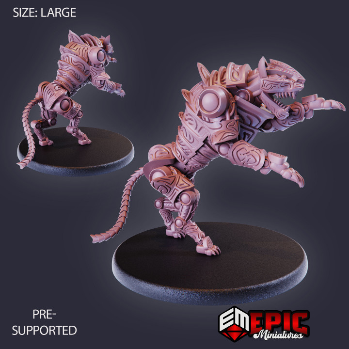 3D Printable Construct Tiger Set / War Construct Animal / Steampunk ...