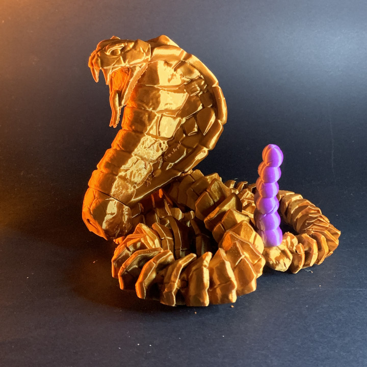 3D Printable Stone Naja by Stlflix