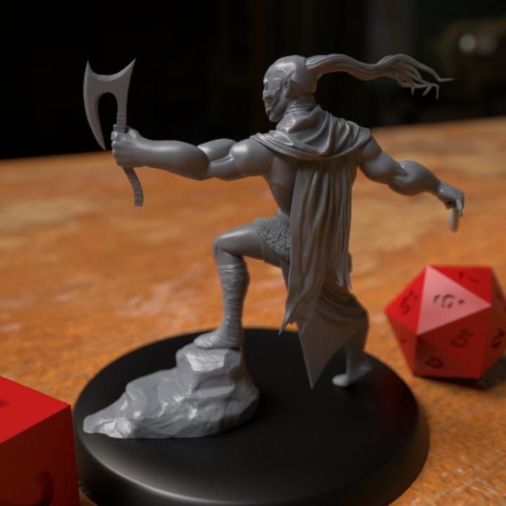 3D Printable Drow Elf Fighter Assassin by Atlas Studios