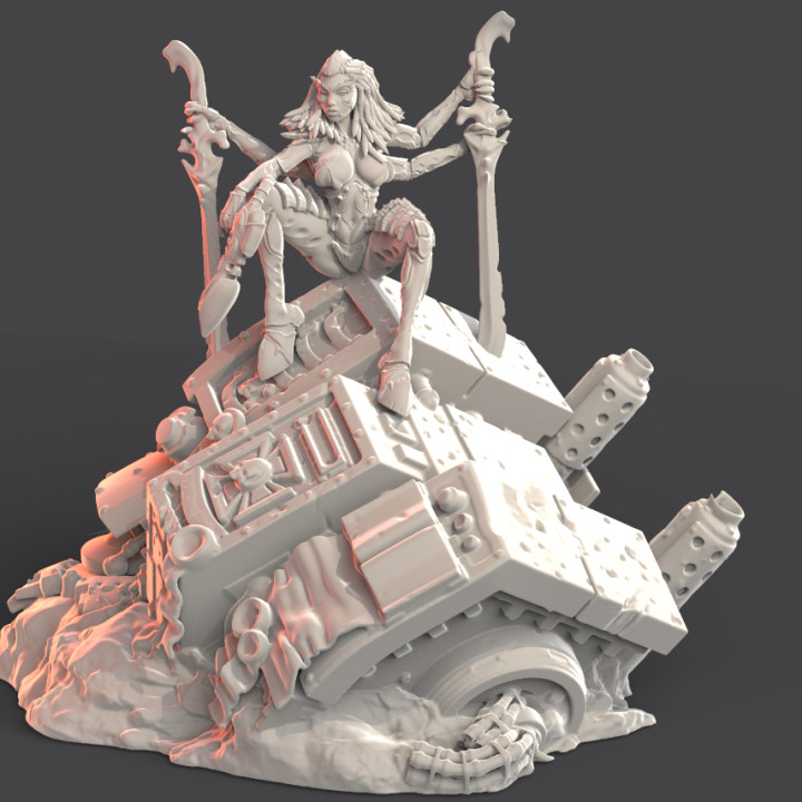 3D Printable The Hive Queen - Barbaric Conqueror - Space Bug PinUp with ...
