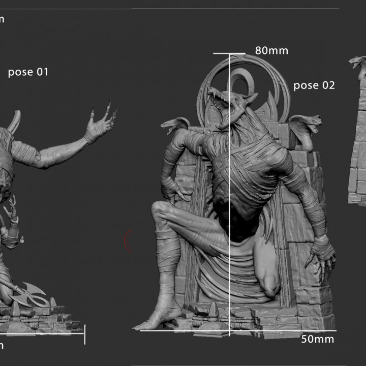 3D Printable Anubis Avatar (pose 01) by Mini Monster Mayhem