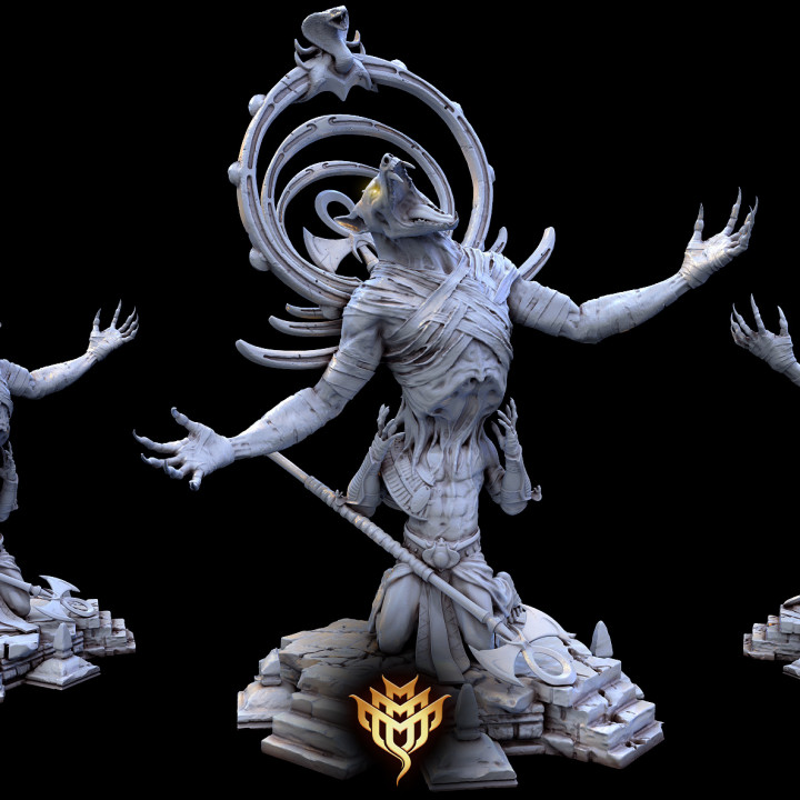 3D Printable Anubis Avatar (pose 01) by Mini Monster Mayhem