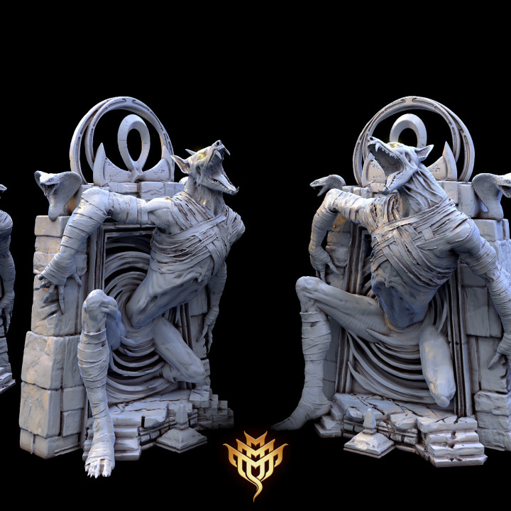 3D Printable Anubis Avatar (pose 02) by Mini Monster Mayhem