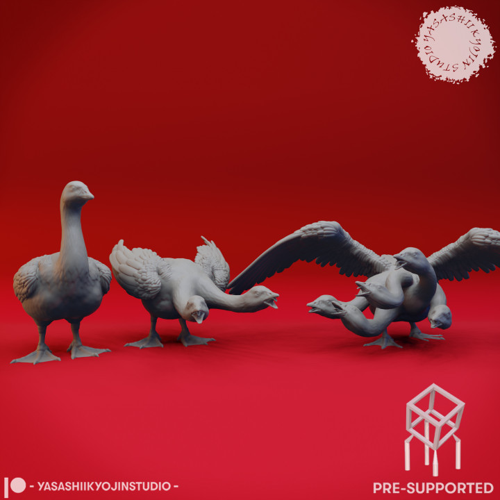 3D Printable Goose Hydra Bundle - Tabletop Miniature (Pre-Supported) by ...