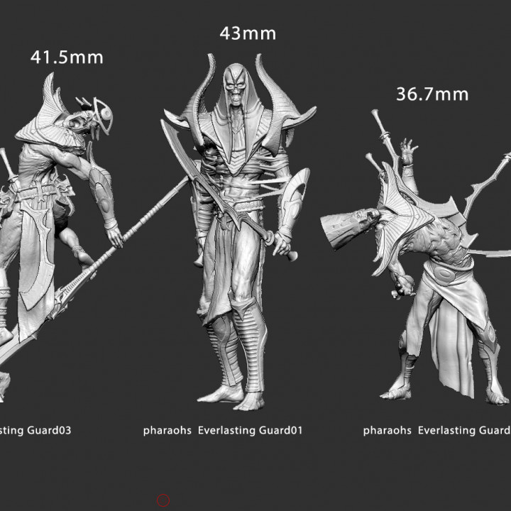 3D Printable Pharaohs Everlasting Guard ( 5 guards/ Full Collection) by ...