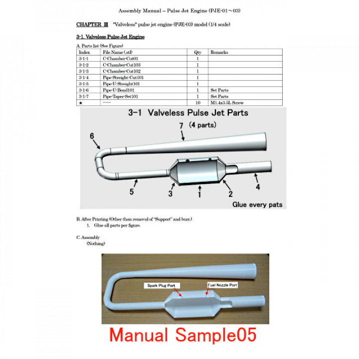 3D Printable Pulse Jet Engine by Motoo Kondo