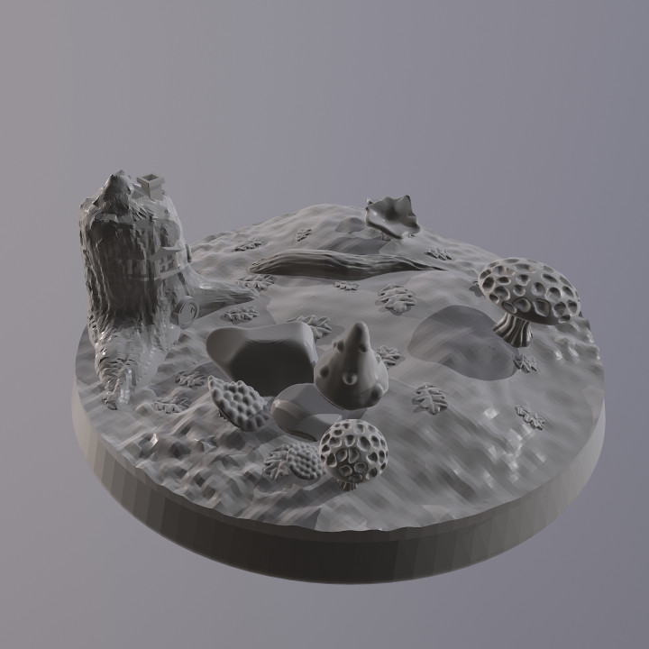 3D Printable 10 round fairy forest bases by Feed My 3dPrinter