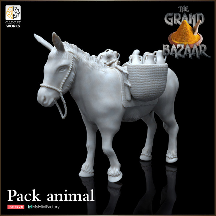 3D Printable Greek Merchant and Donkey, 2 figure pack -The Grand Bazaar ...