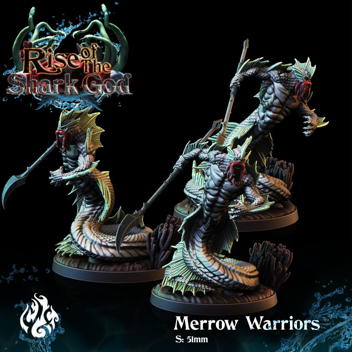 3D Printable Merrow Warriors by Crippled God Foundry