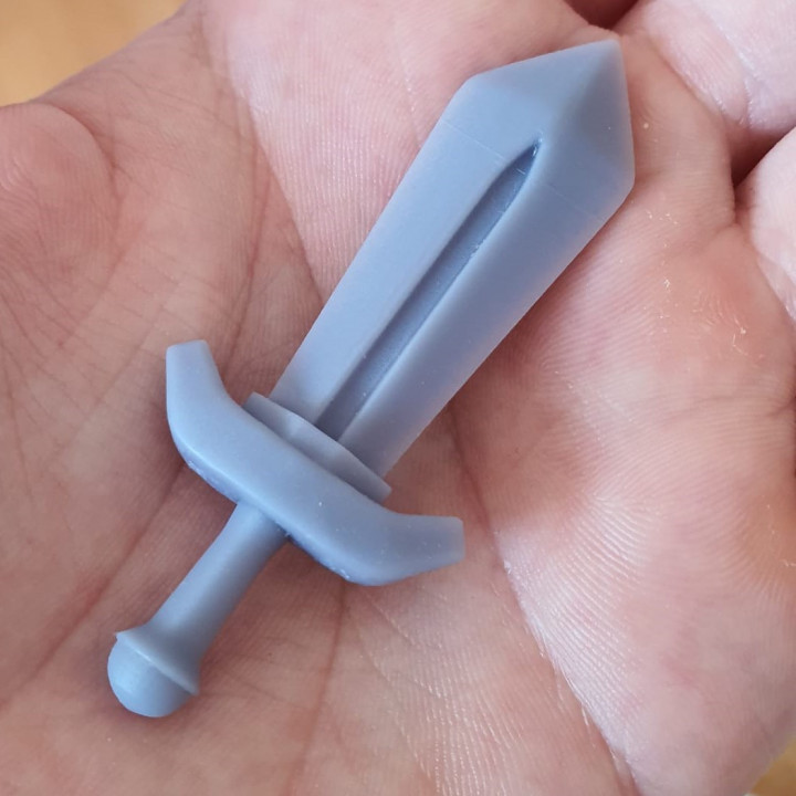3D Printable Sword and Shield from Zelda: Link's Awakening by Pau Martinez