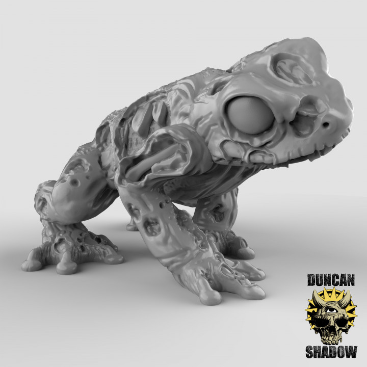 3D Printable Zombie Frog (pre supported) by Duncan Shadow