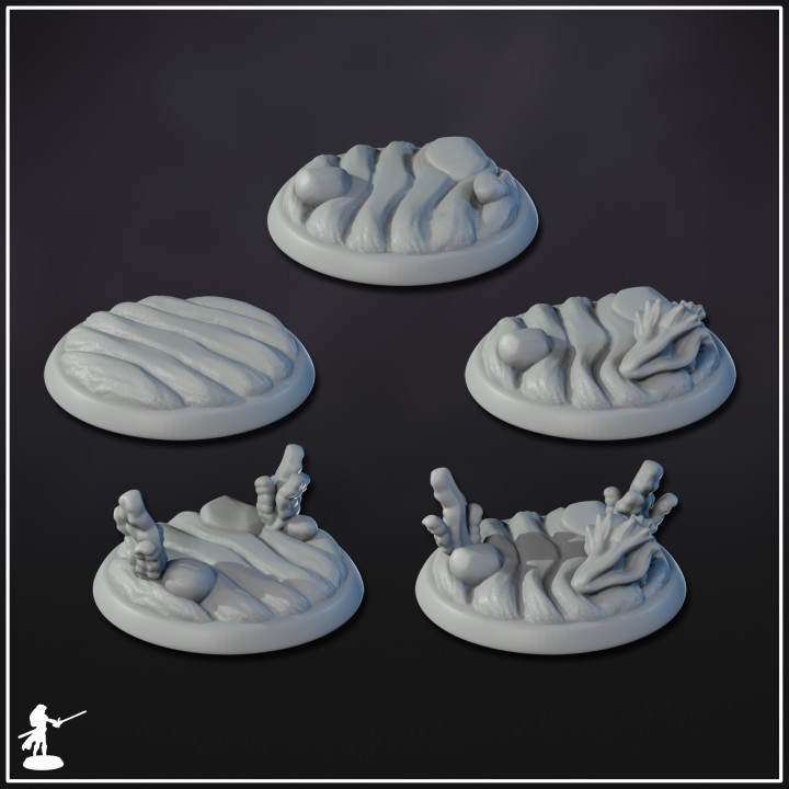 3D Printable Base Set | Beach by Caleb Makes Minis