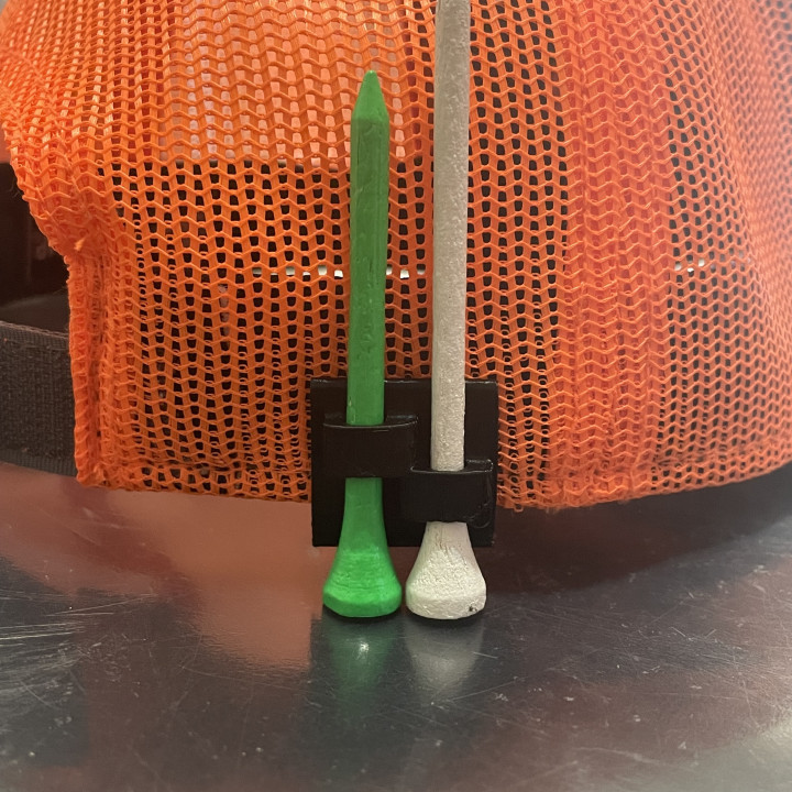 3D Printable Golf Tee Hat Clip by CJ Petersen