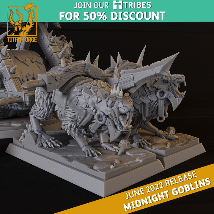 3D Printable Midnight Goblins Goblin Catapult by Titan Forge Miniatures