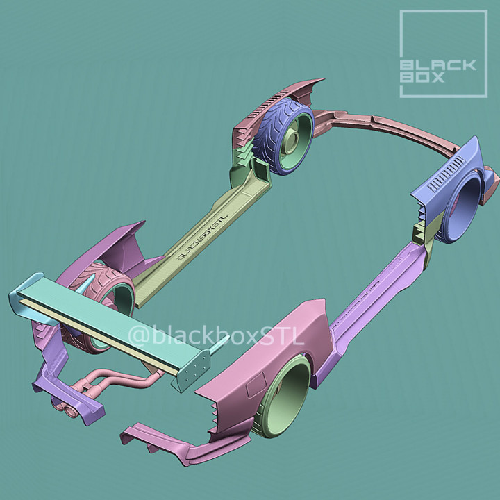 3D Printable BODYKIT FOR GTR R33 TAMIYA 1-24TH MODELKIT by black-box ...