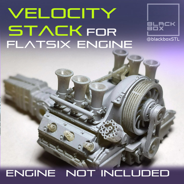 3D Printable VELOCITY STACK FOR FLAT SIX ENGINE 1-24TH FOR MODELKITS ...