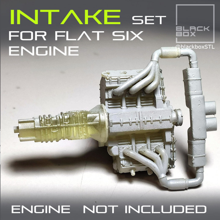 3D Printable AIR INTAKE SET FOR FLAT SIX ENGINE 1-24TH by black-box ...