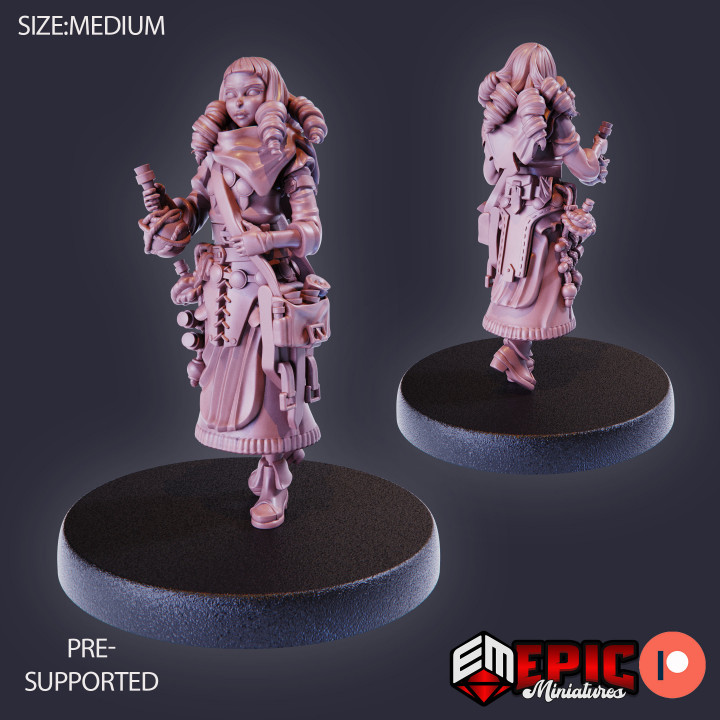 3D Printable Female Alchemist Set / Alchemy Master / Mystical Villager ...