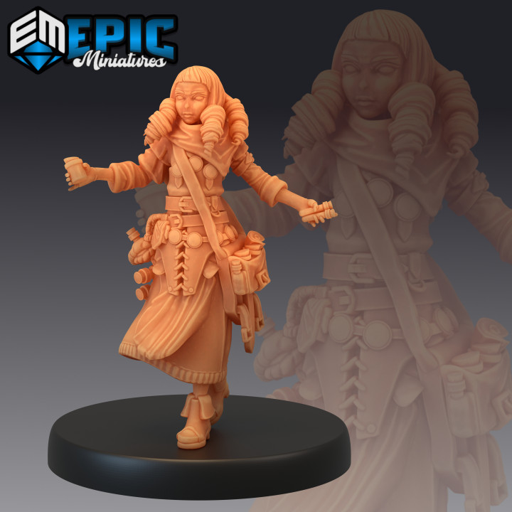 3D Printable Female Alchemist Set / Alchemy Master / Mystical Villager ...