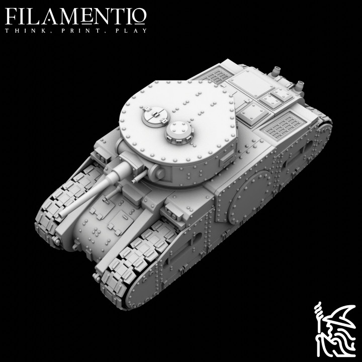 3D Printable German Medium Tank by Filamentio