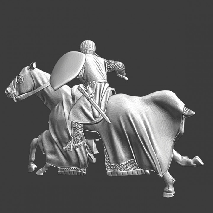 3D Printable Medieval Baron charging - Mounted knight by Northern ...