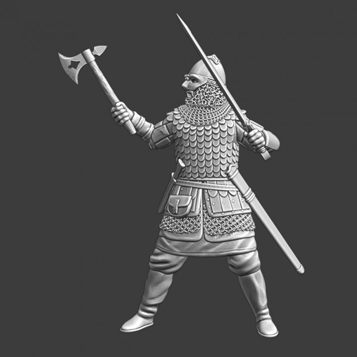 3D Printable Medieval Russian knight with axe and sword by Northern ... 3D Printable Medieval Russian knight with axe and sword by Northern ...