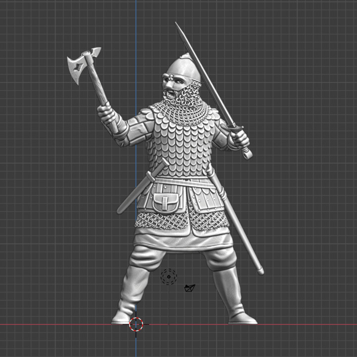 3D Printable Medieval Russian knight with axe and sword by Northern ... 3D Printable Medieval Russian knight with axe and sword by Northern ...