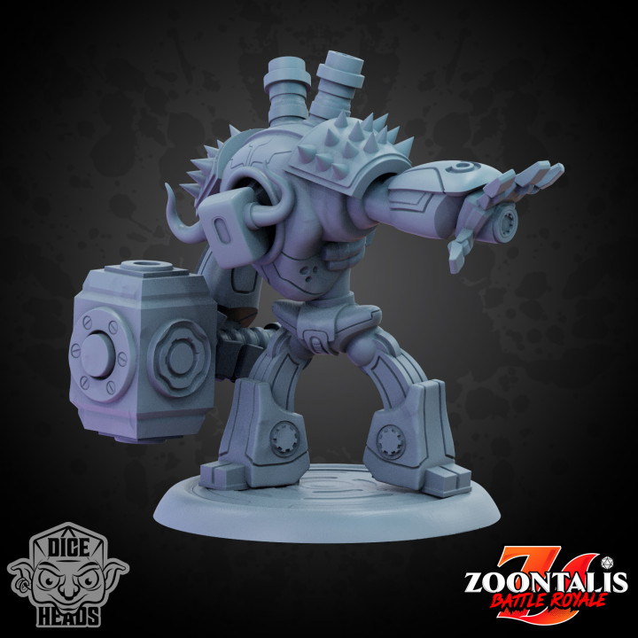 3D Printable Minotaur Mech (pre-supported included) 24mm base by Dice Heads