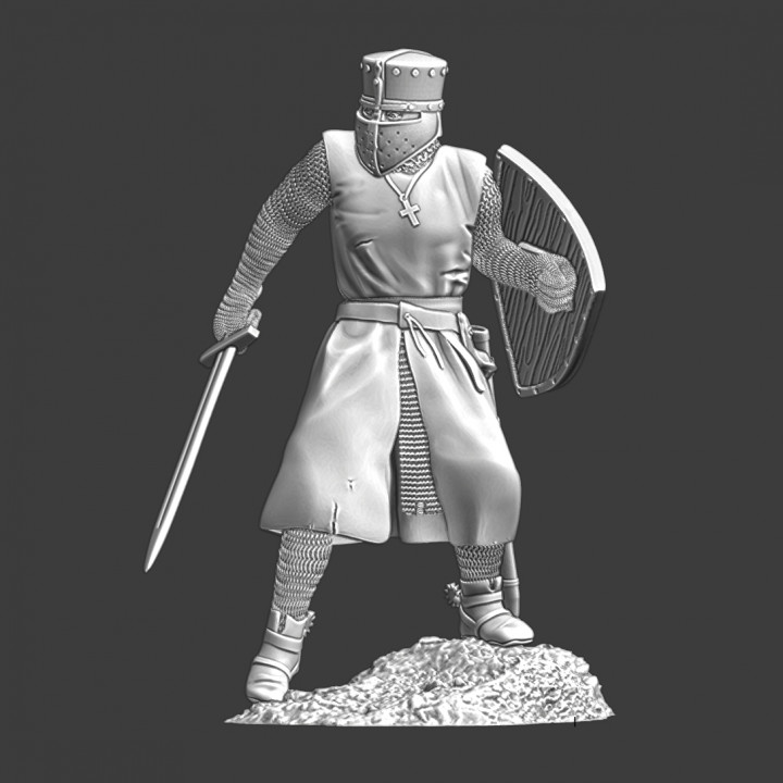 3D Printable Medieval knight in defensive poisture by Northern Crusades ...