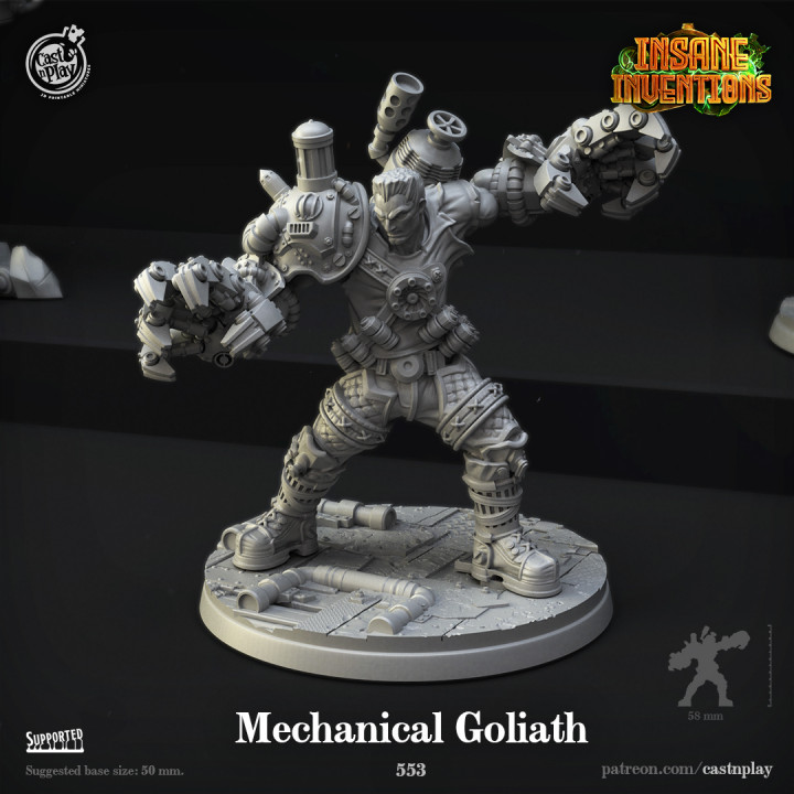 3D Printable Mechanical Goliath (Pre-Supported) by Cast n Play