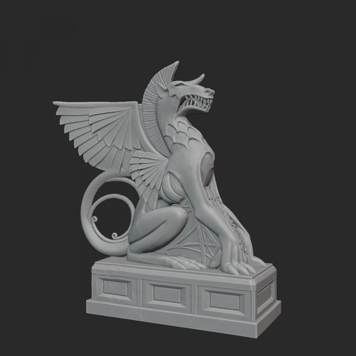 3D Printable Dragon Statue by TheSurrealFactory