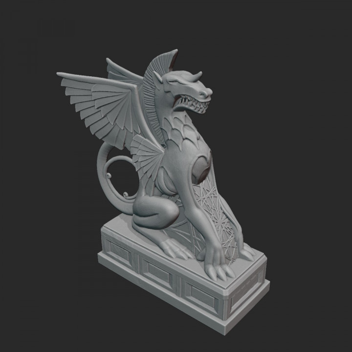 3D Printable Dragon Statue by TheSurrealFactory