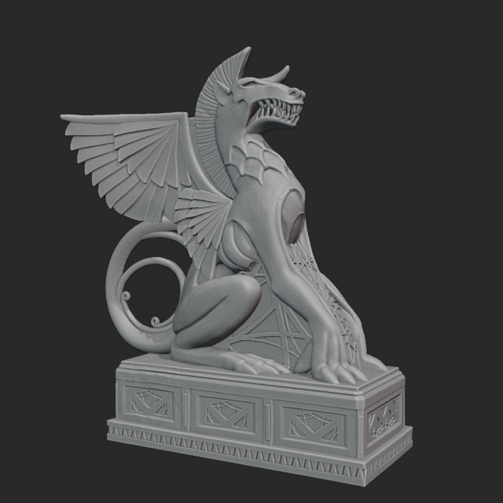 3D Printable Dragon Statue by TheSurrealFactory