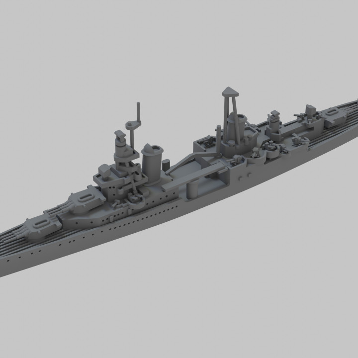 3D Printable United States Navy WW2 Portland Class Cruiser by Lee McColl