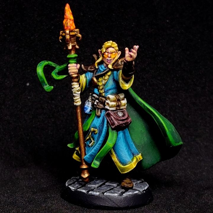 3D Print of Fenton - Elf Wizard by BlackCrowsPaintings