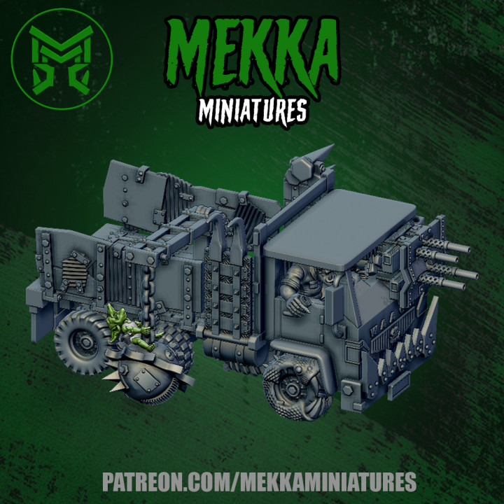 3D Printable Orc Truck by Mekka Miniatures