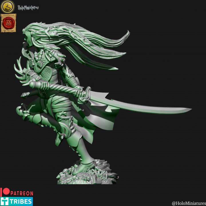 3D Printable Wood elves Blade dancer lord 1 (elf) by HoloMiniatures