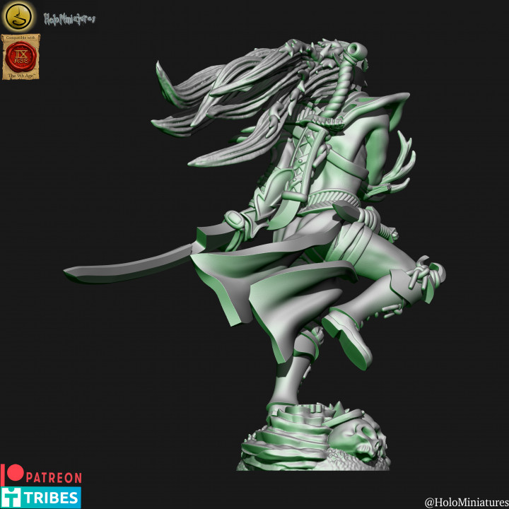 3D Printable Wood elves Blade dancer lord 1 (elf) by HoloMiniatures