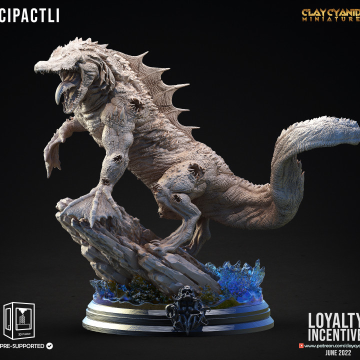 3D Printable Cipactli by Clay Cyanide Miniatures