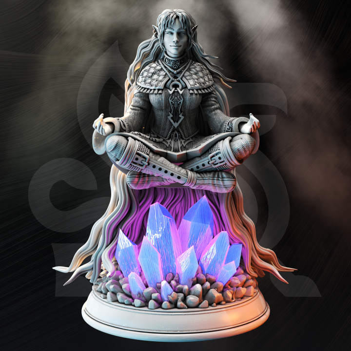 3D Printable Elf Storm Sorcerer - Misti Cloudburst by DM Stash