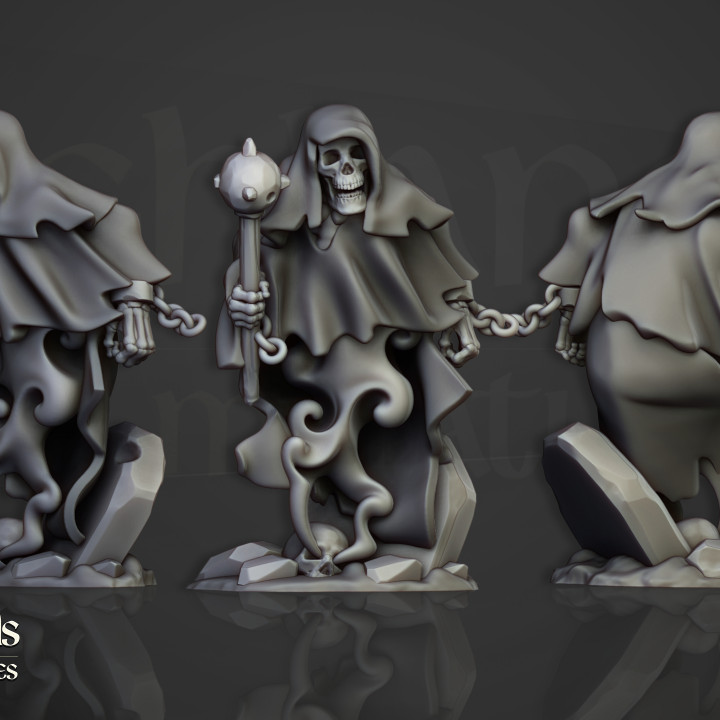 3D Printable Crypt Ghosts - Highlands Miniatures by Highlands Miniatures