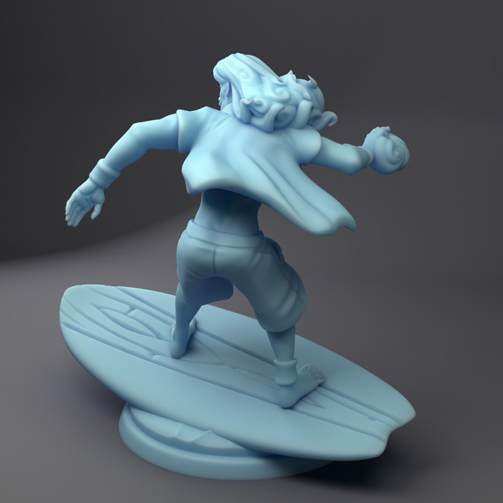 3D Printable Surfer Wizard by Twin Goddess Miniatures