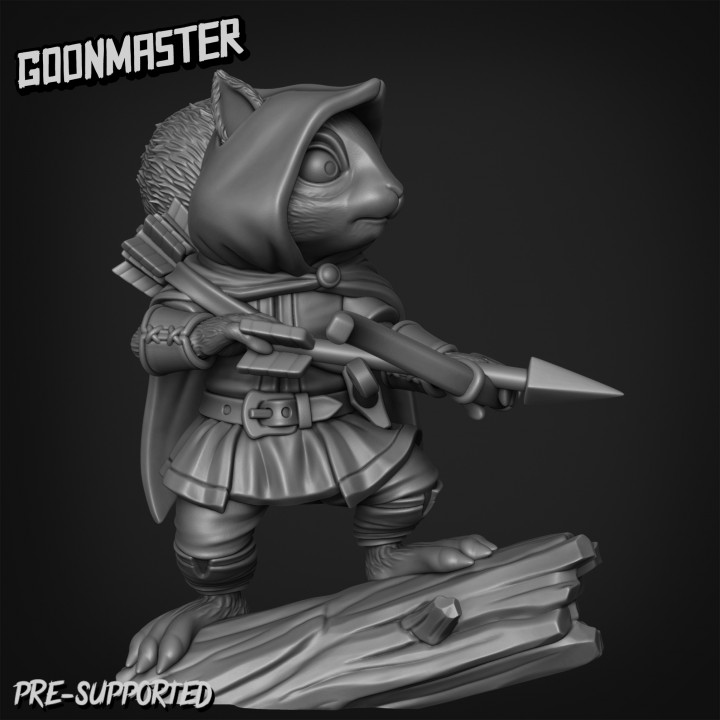 3D Printable Squirrel Archer 1 by Goon Master