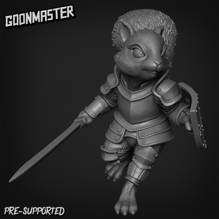 3D Printable Squirrel Knight 1 by Goon Master