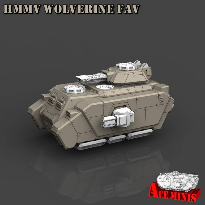 3D Printable ARMORED MIGHT HMMV by ACE Minis