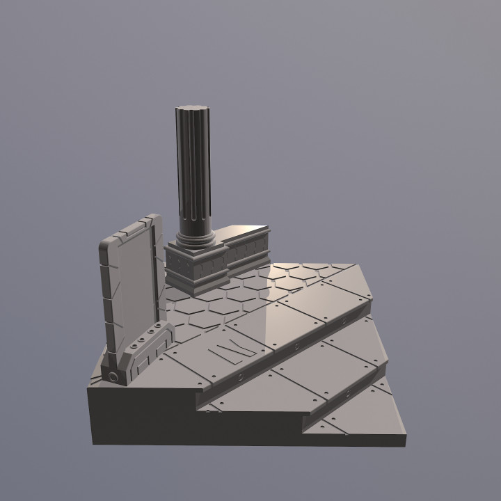 3D Printable Neo roman and classical roman stairs, mini diorama by Feed ...